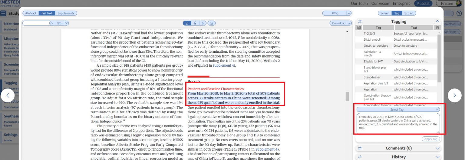 Tagging – Nested Knowledge