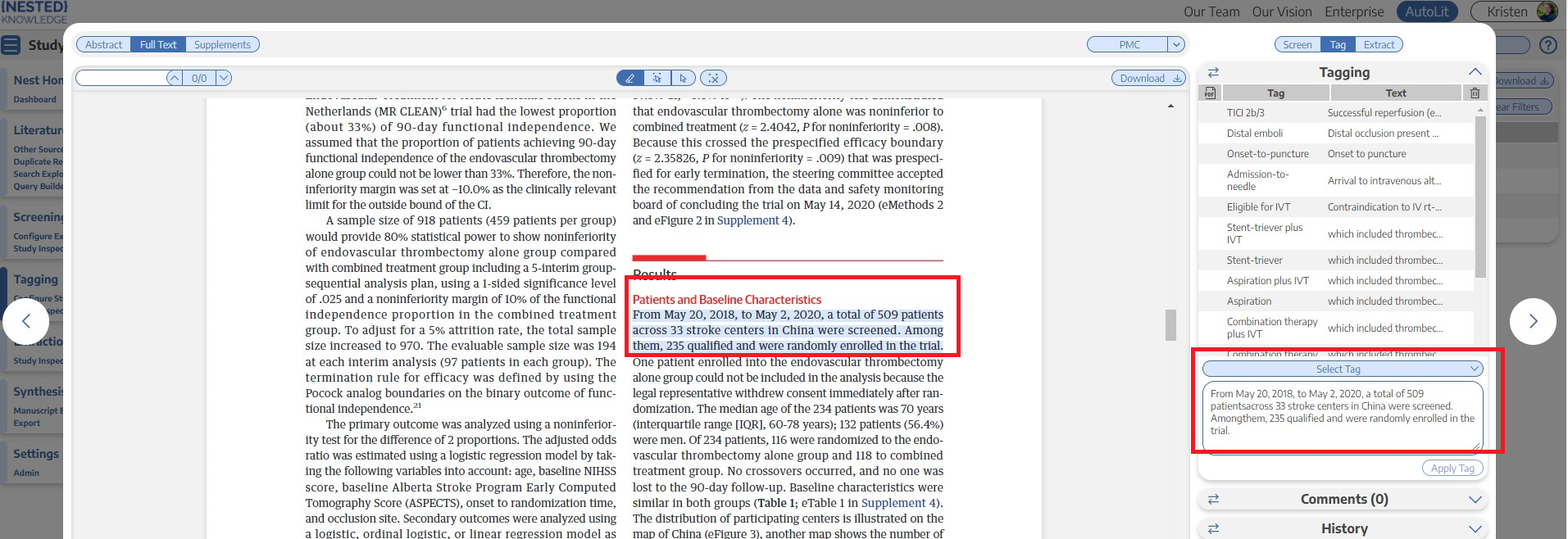 Tagging – Nested Knowledge