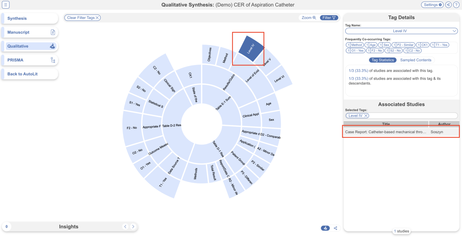 CER Demo Walkthrough: Aspiration Catheter – Nested Knowledge