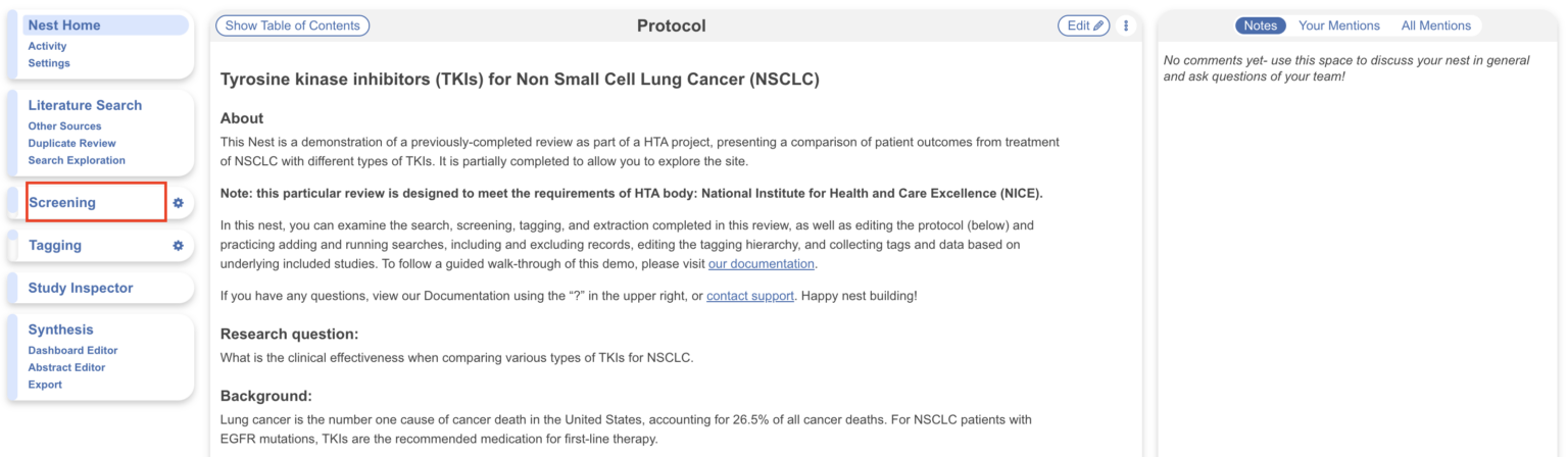 Screen Records – Nested Knowledge