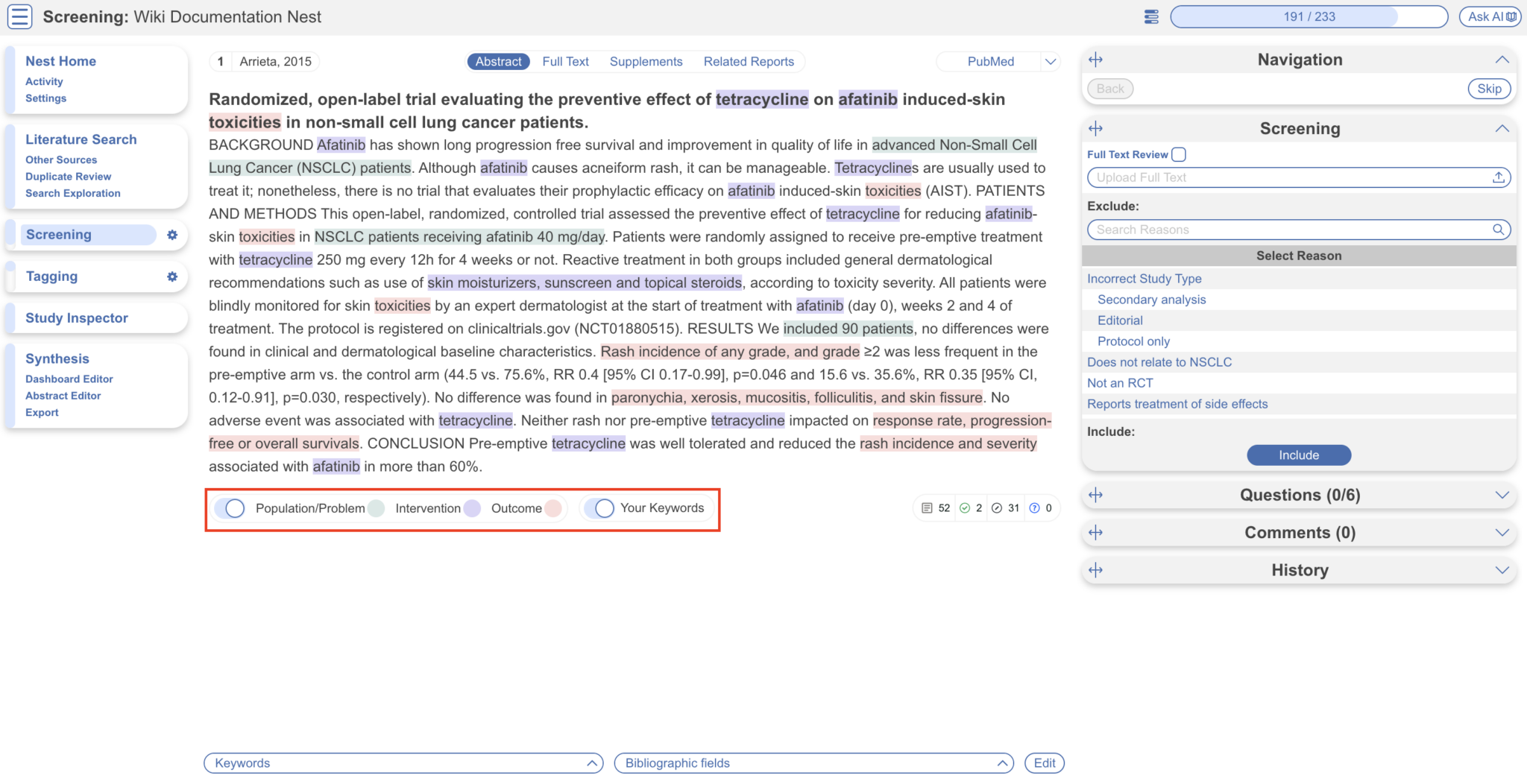 Screen Records – Nested Knowledge