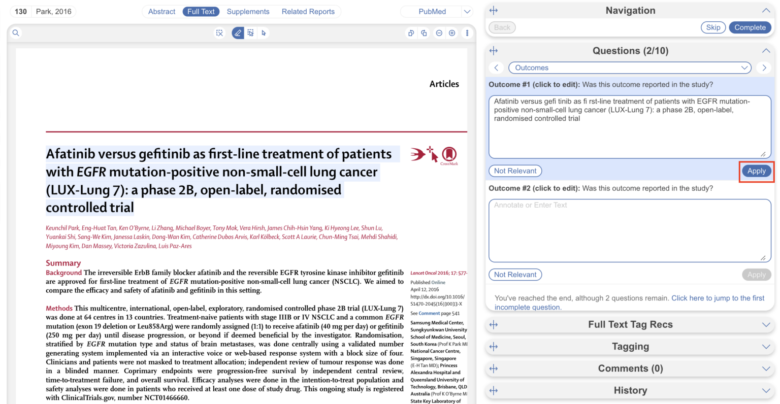Applying Tags – Nested Knowledge