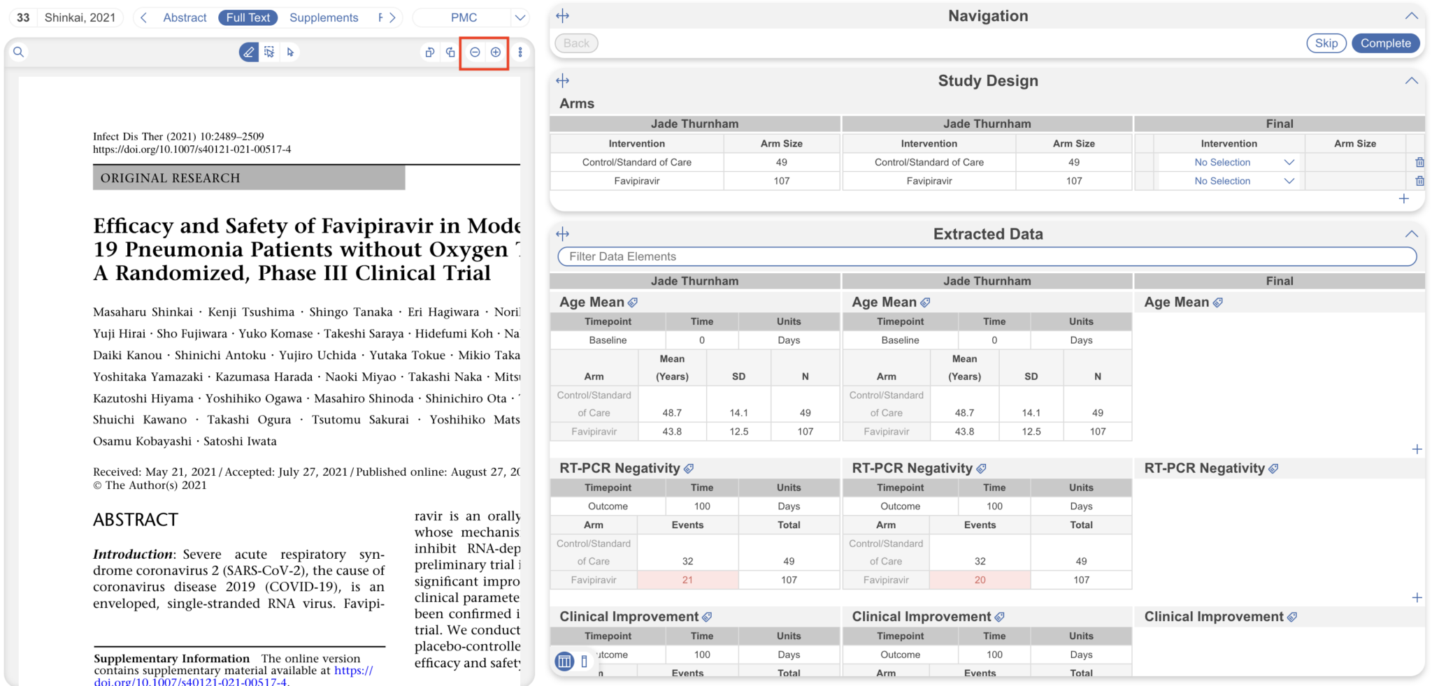 Dual MA Extraction – Nested Knowledge