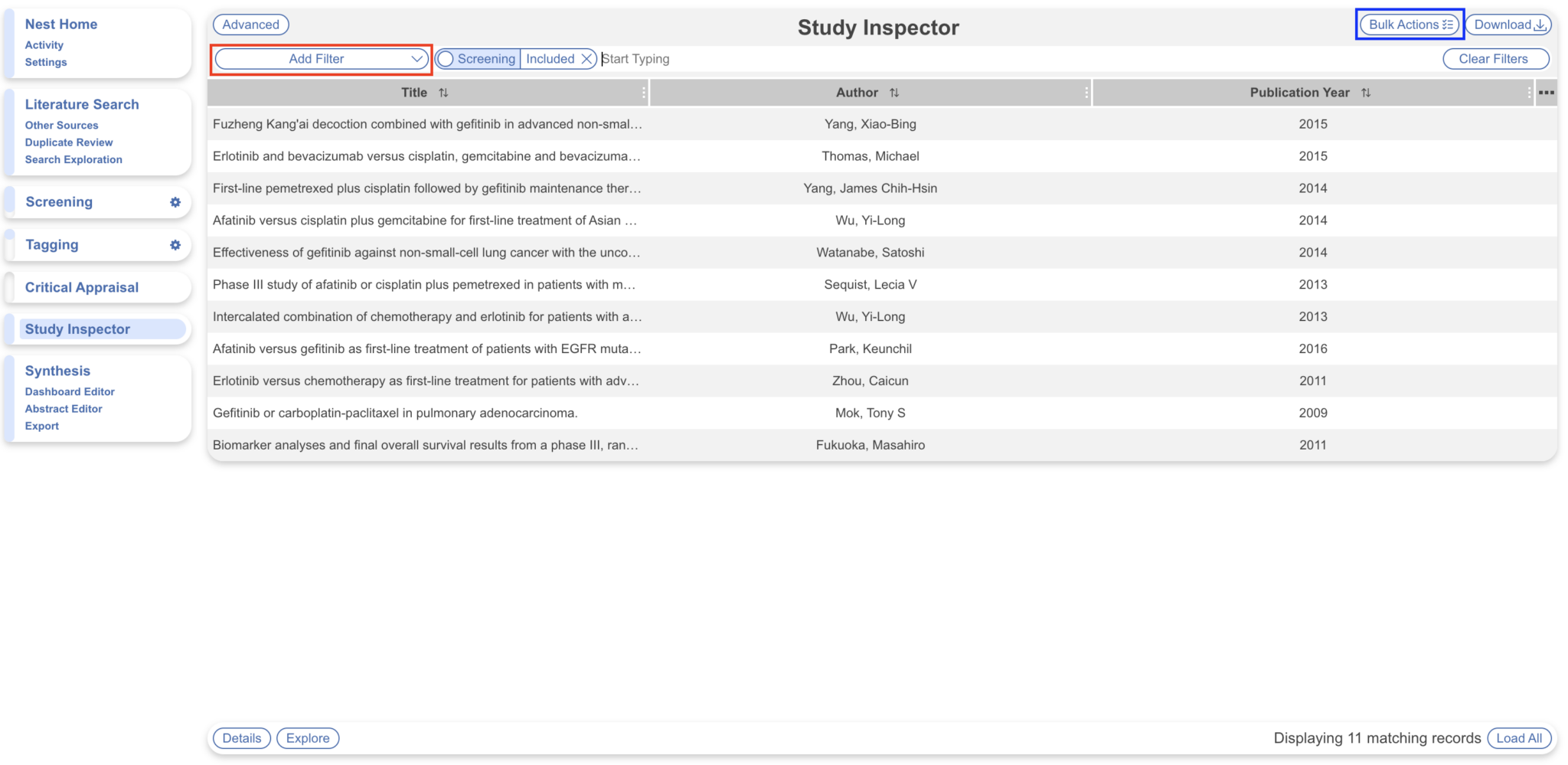 Bulk Actions – Nested Knowledge
