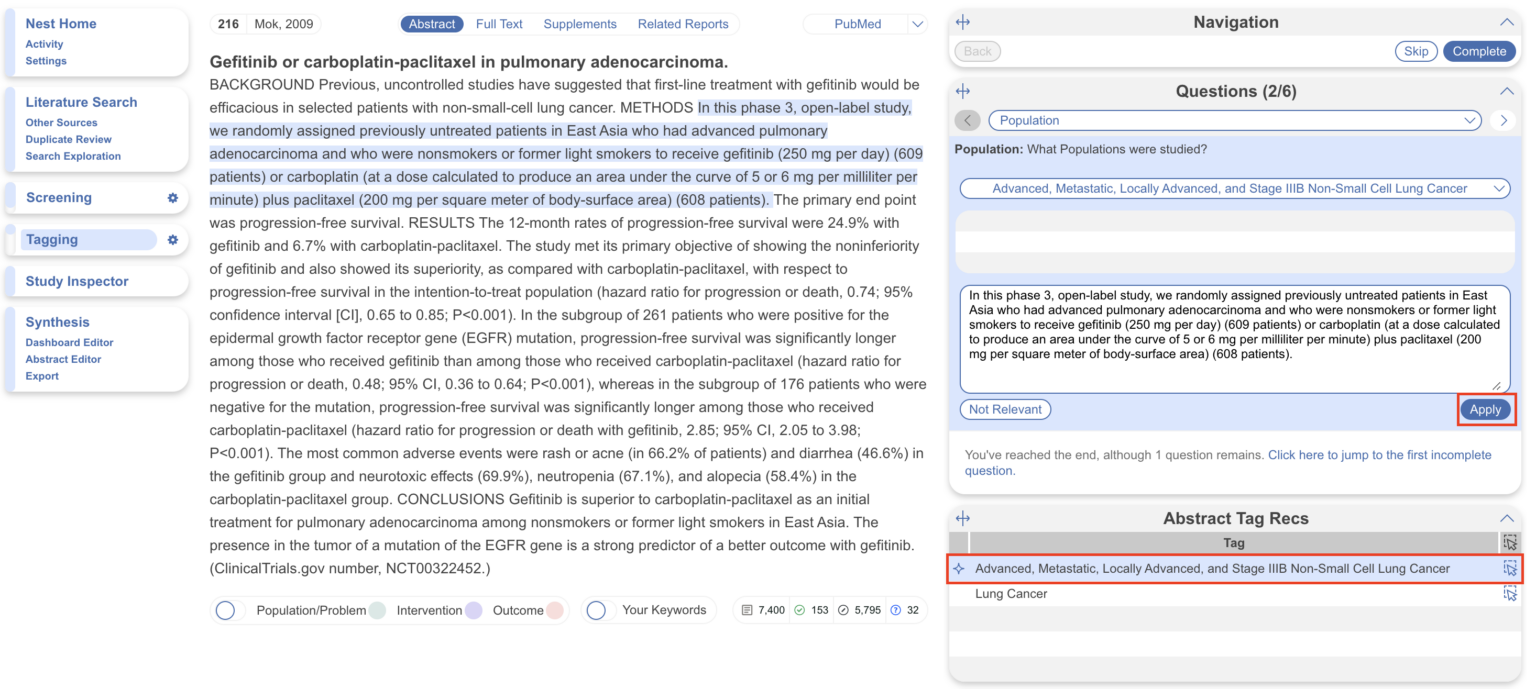 Core Smart Tags – Nested Knowledge