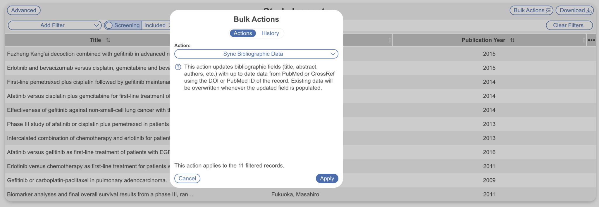 Bulk Actions – Nested Knowledge