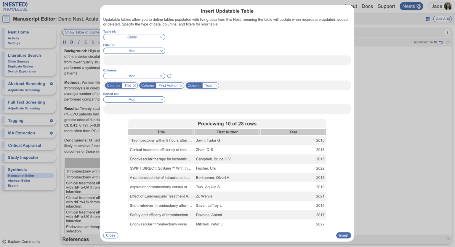 Manuscript Editor – Nested Knowledge