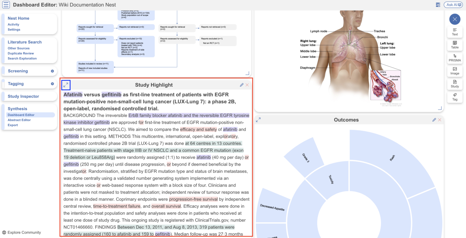 Dashboard Editor – Nested Knowledge