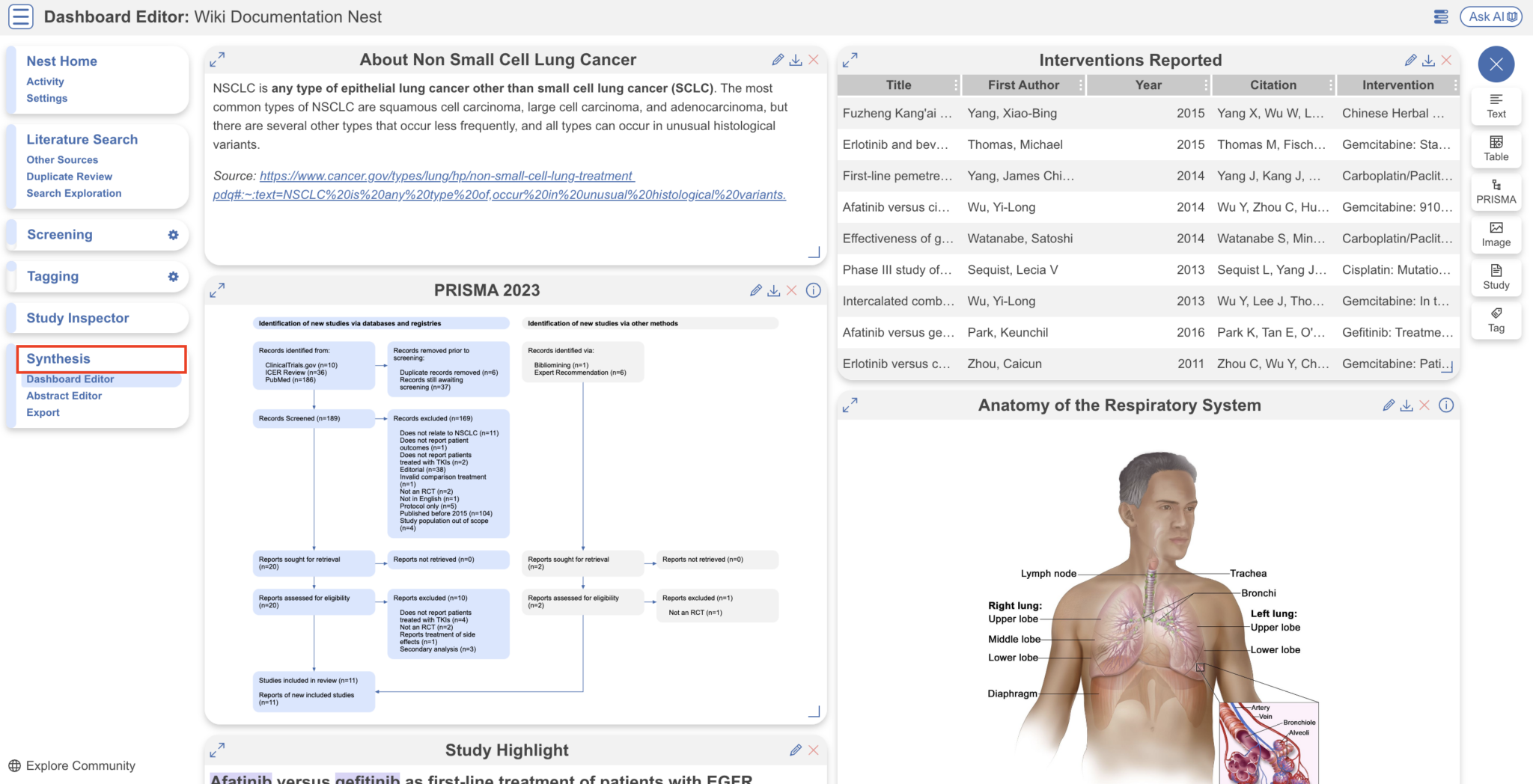 Dashboard in Synthesis – Nested Knowledge