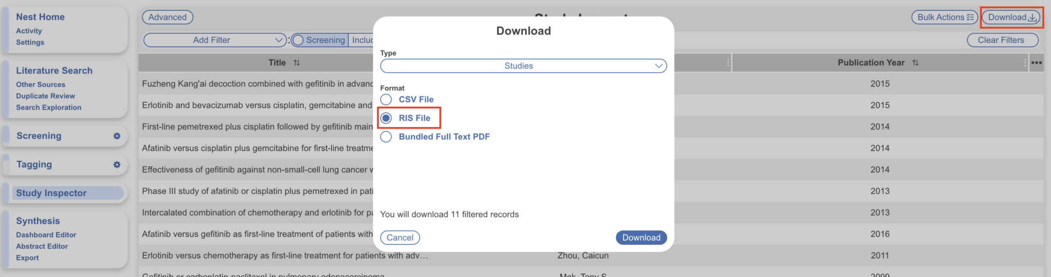 Export RIS Files – Nested Knowledge