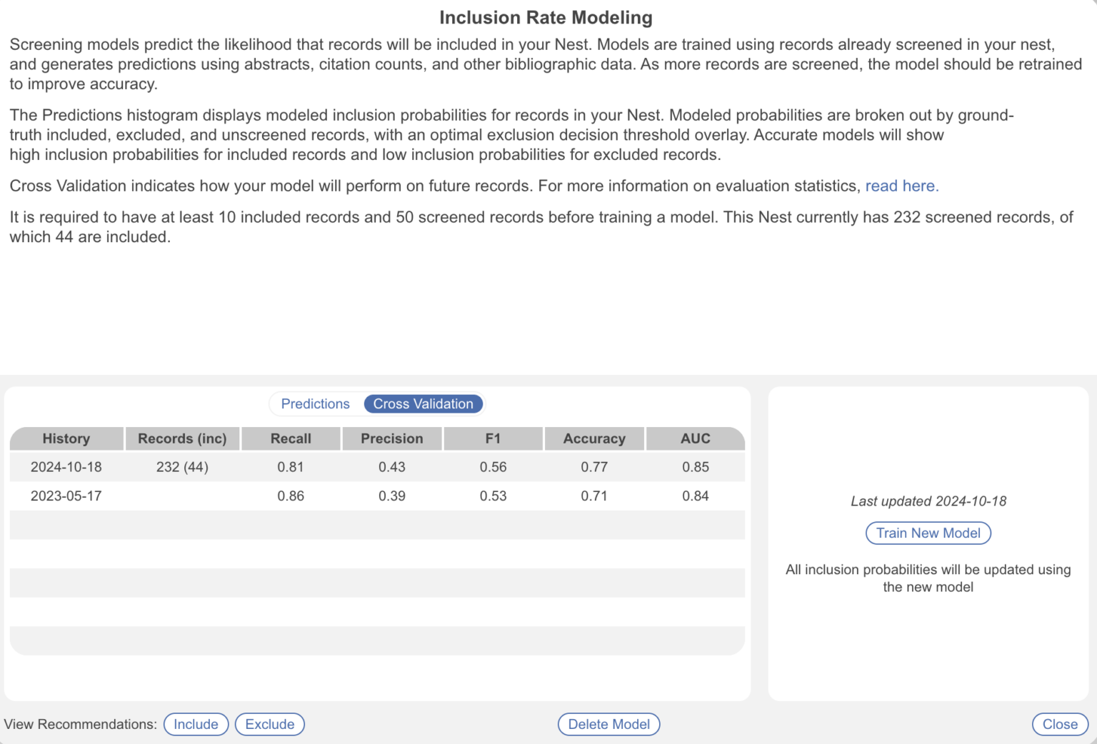 Using and Interpreting the Screening Model – Nested Knowledge