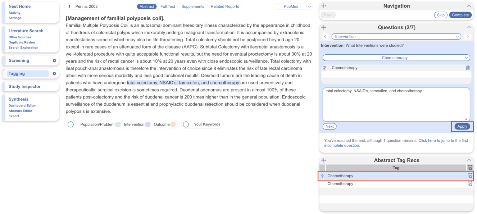 Core Smart Tags – Nested Knowledge