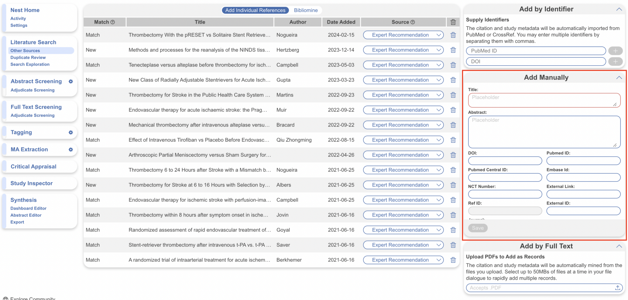 Other Sources – Nested Knowledge
