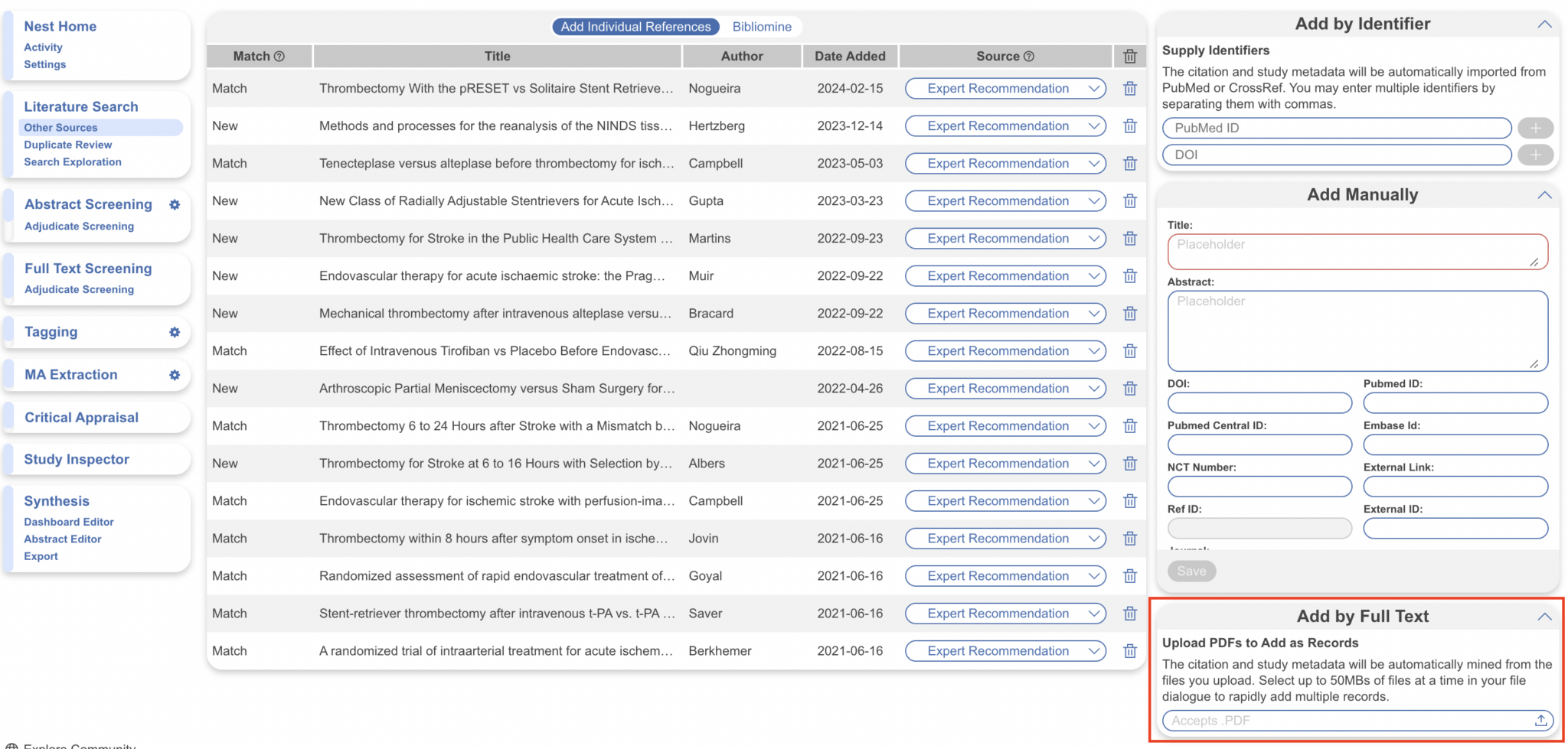 Other Sources – Nested Knowledge