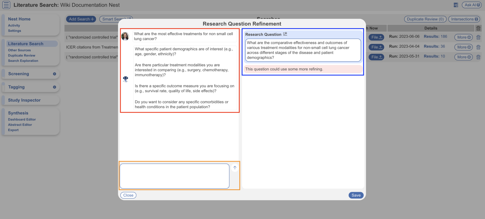 Smart Search – Nested Knowledge