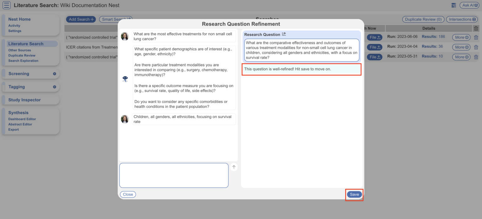 Smart Search – Nested Knowledge