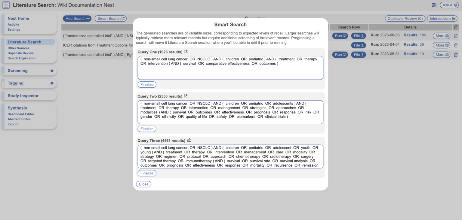 Smart Search – Nested Knowledge