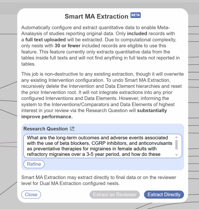 Smart MA Extraction – Nested Knowledge